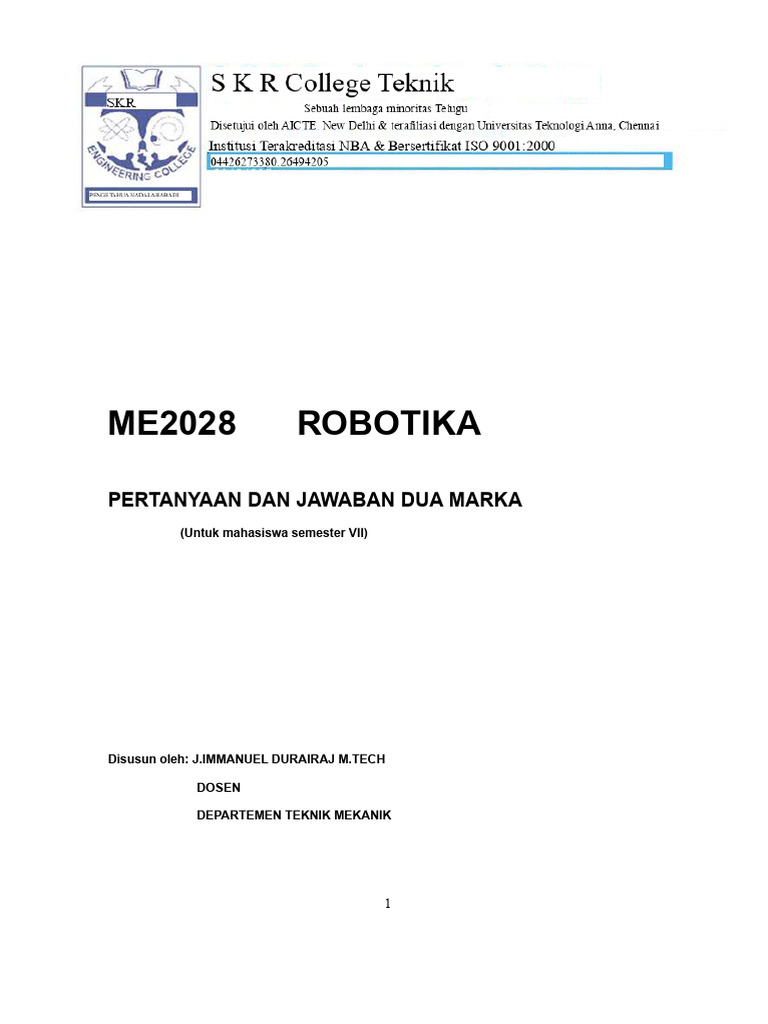 Catatan Robotika | PDF