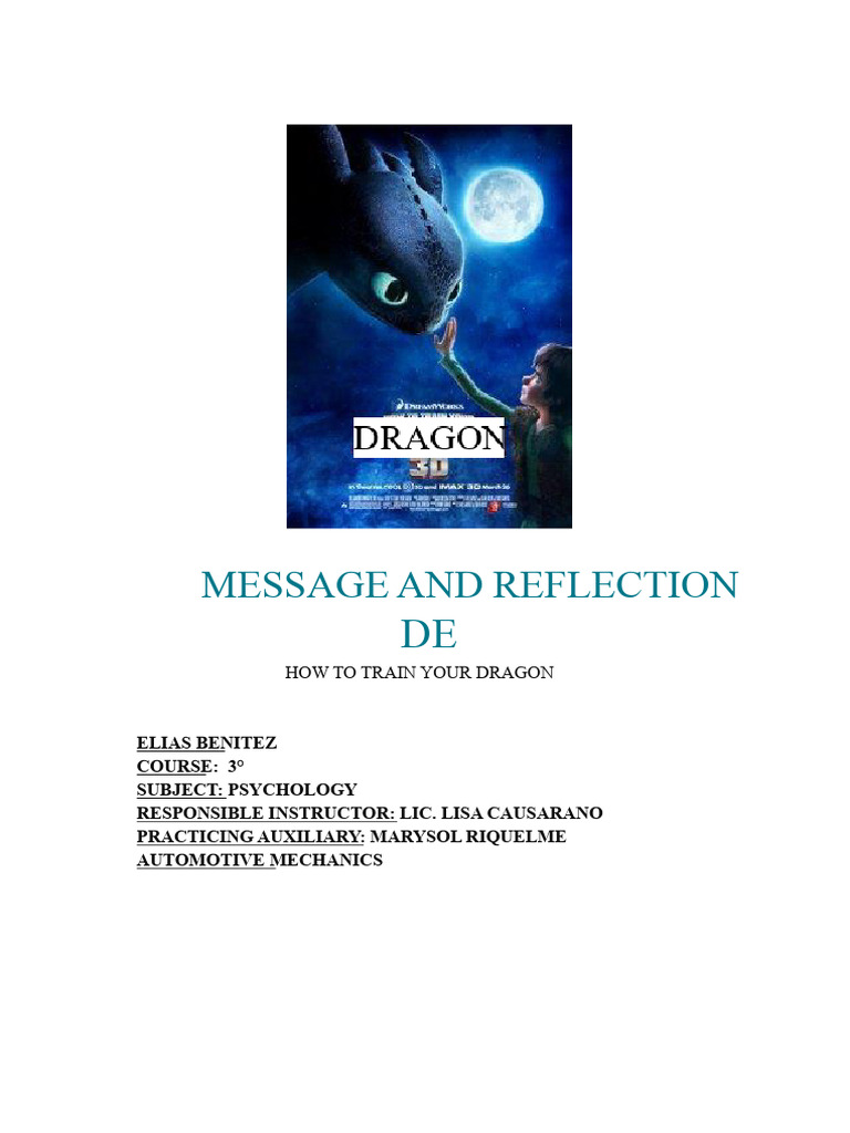 Message and Reflection From The Movie How To Train Your Dragon | PDF