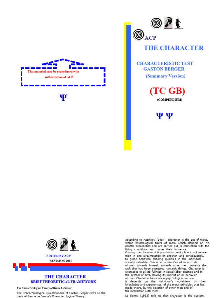 Characterology and Gastón Berger's Theory | PDF | Temperament | Psychology