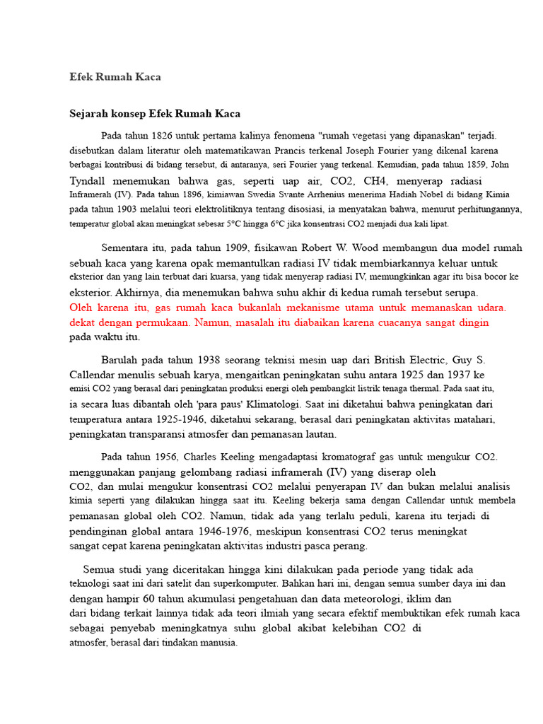 TEKS EFek RUMAH KACA | PDF
