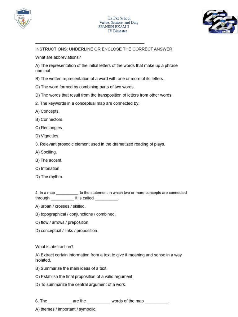 Third Exam | PDF | Concept | Word