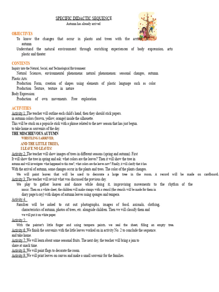 Didactic Sequence - Autumn | PDF | Paintings