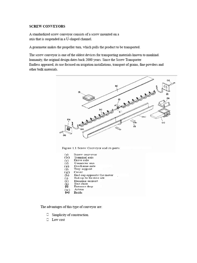 429055943-Screw Conveyors | PDF | Propeller | Screw