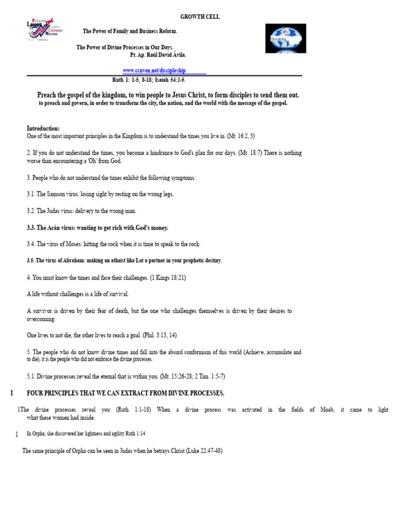 1 - The Power of Divine Processes in Our Days. | PDF | Ruth (Biblical Figure) | Jesus