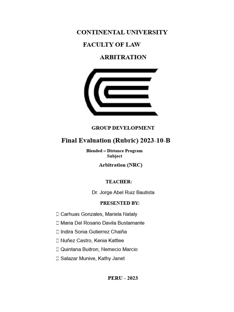 Final Evaluation Arbitration | PDF | Arbitration | Arbitral Tribunal