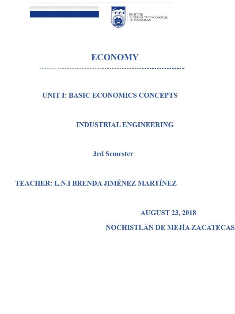 Unit I Basic Concepts of Economics | PDF | Economics | Microeconomics