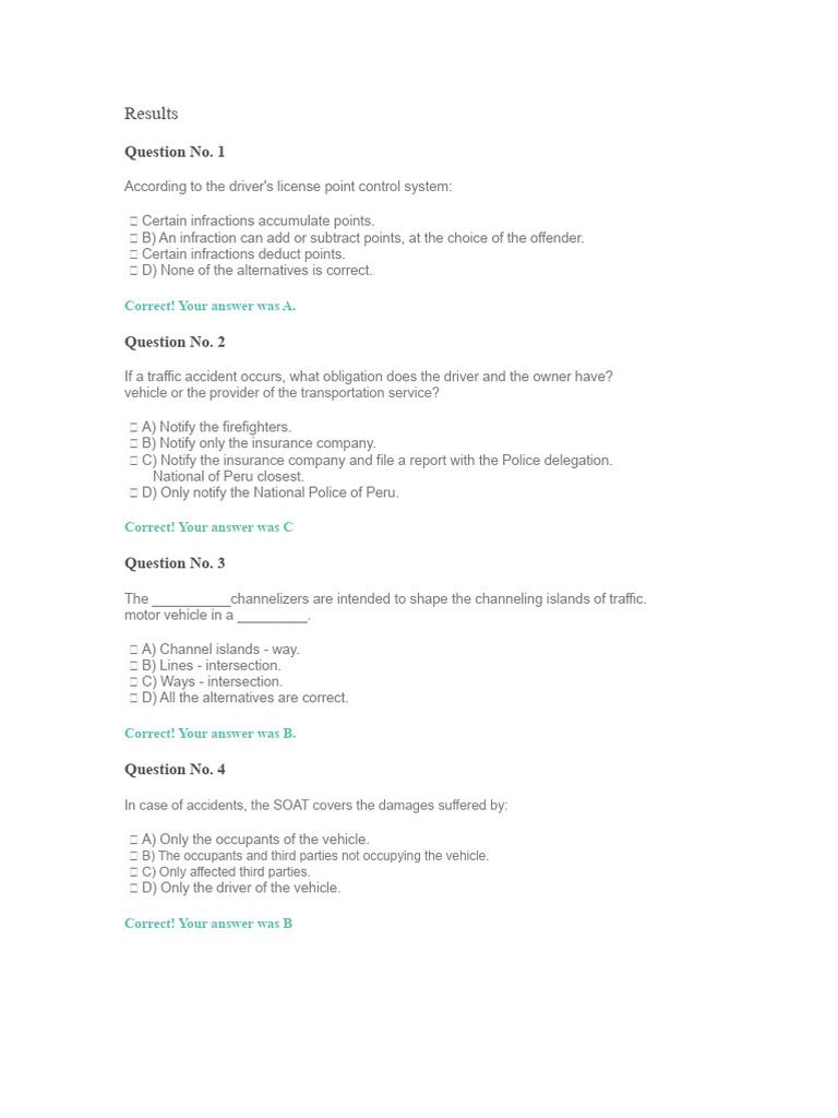 Results 3 | PDF | Traffic | Driving