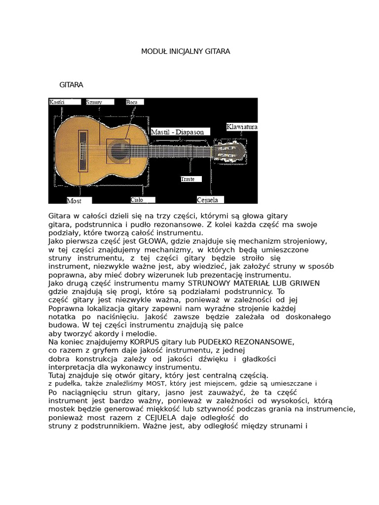 1 Moduł Wstępny Gitary | PDF
