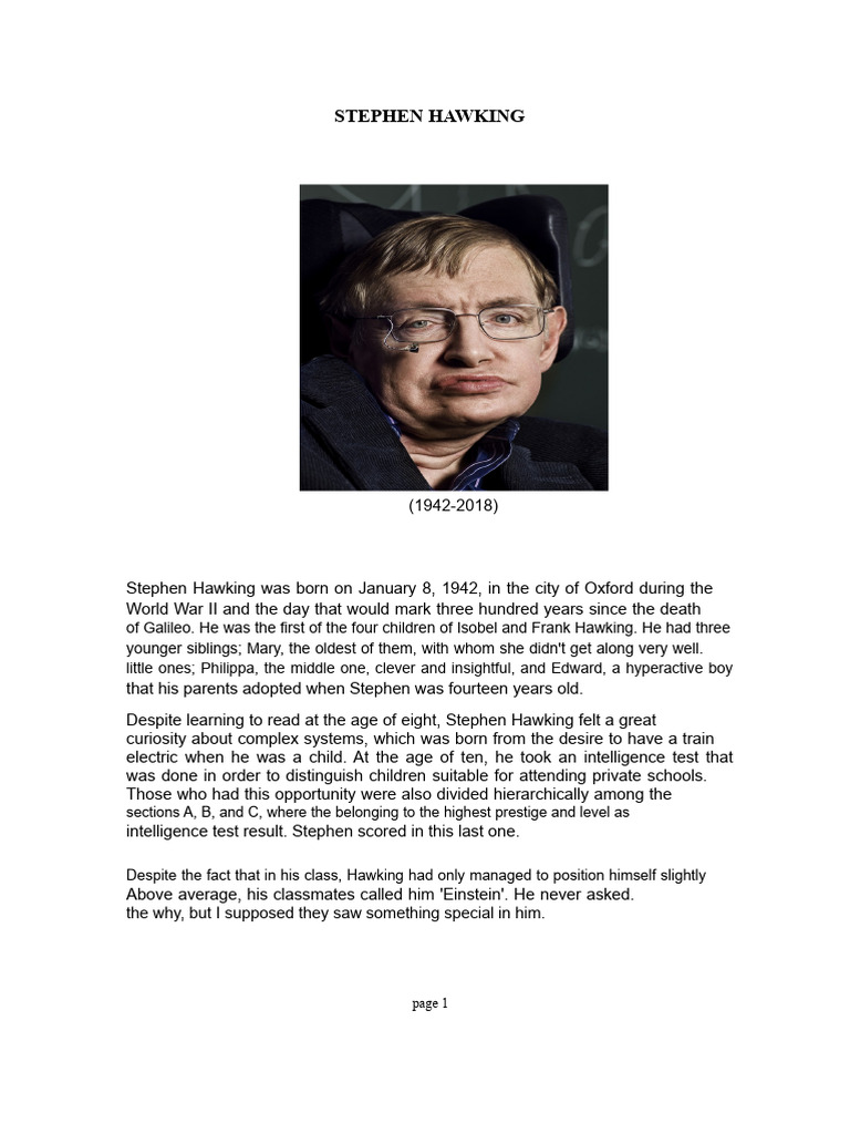 Stephen Hawking: Life and Achievements | PDF | Stephen Hawking | Black Hole