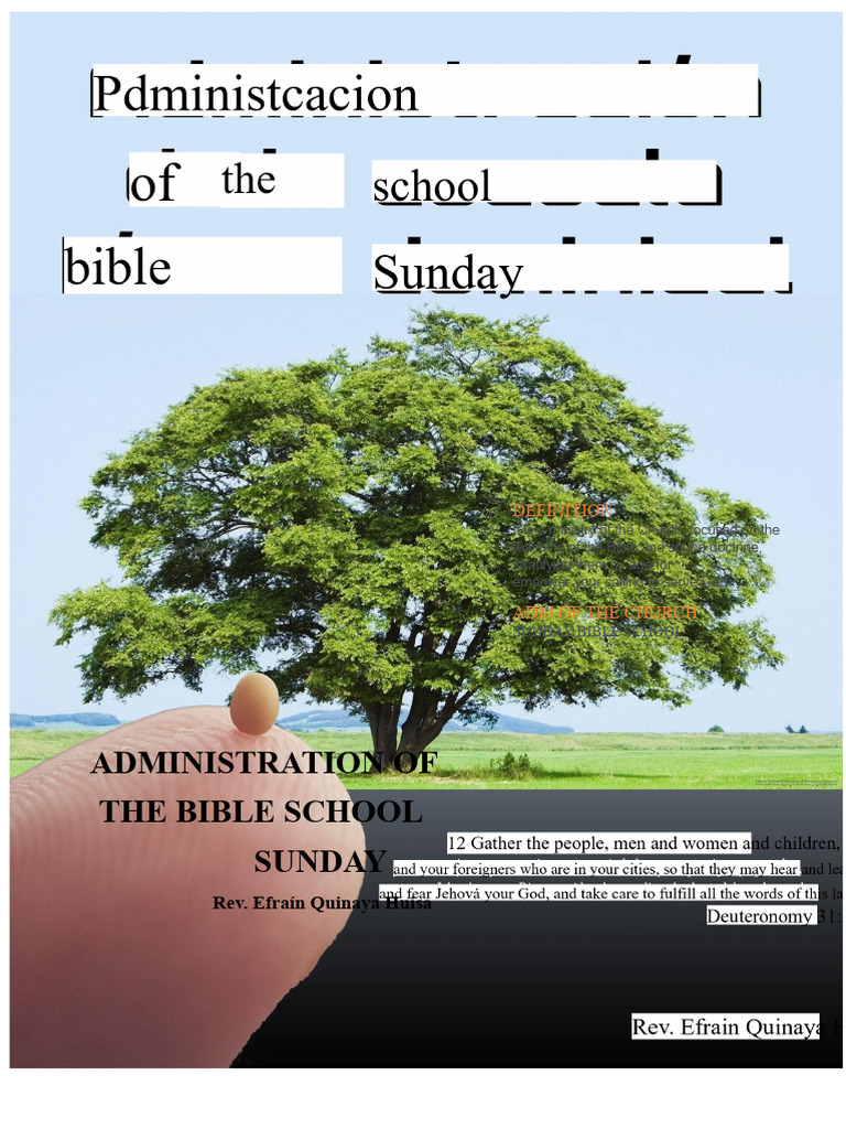 Sunday Bible School Administration Guide | PDF | Jesus | Disciple ...