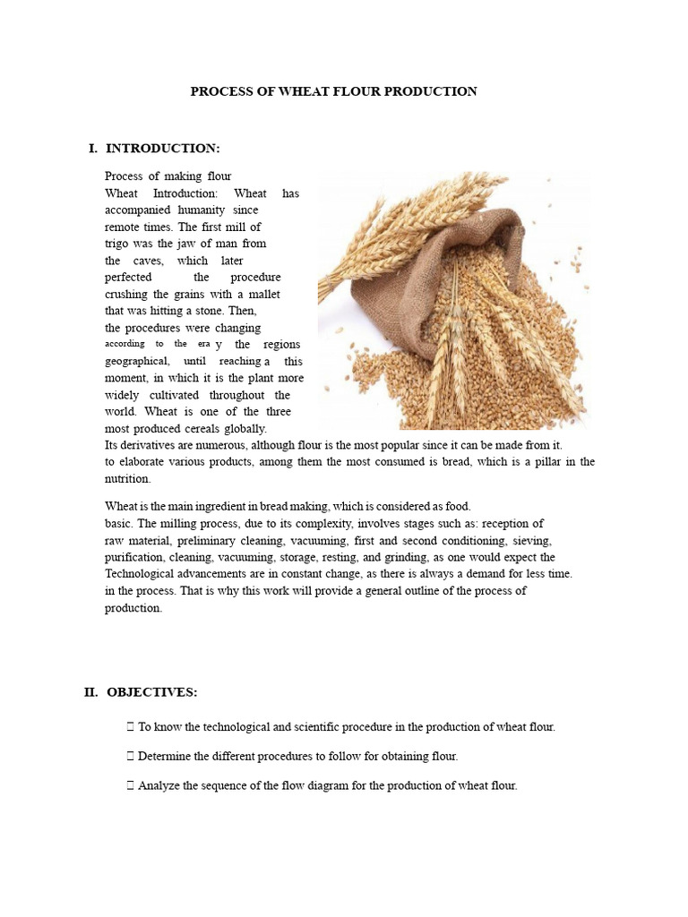 Wheat Flour Production Process | PDF | Flour | Cereals