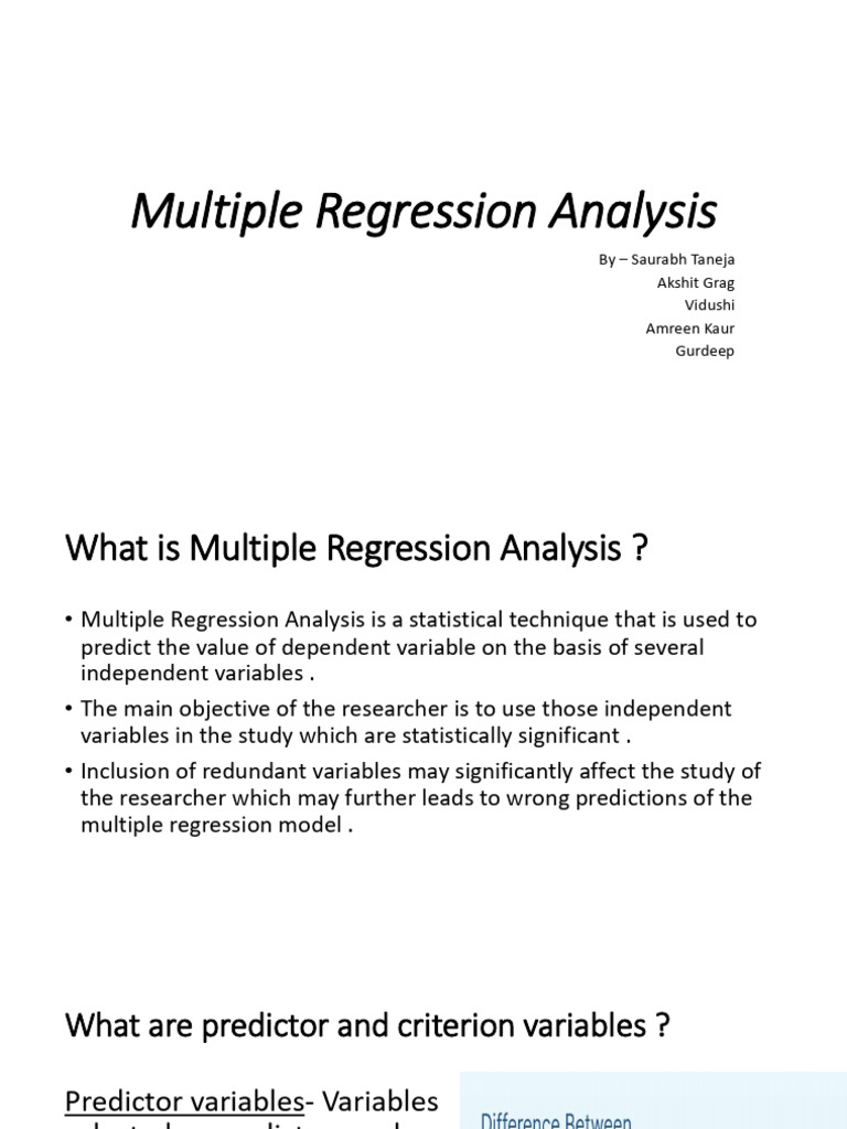 Multiple Regression Analysis | PDF | Multicollinearity | Errors And Residuals
