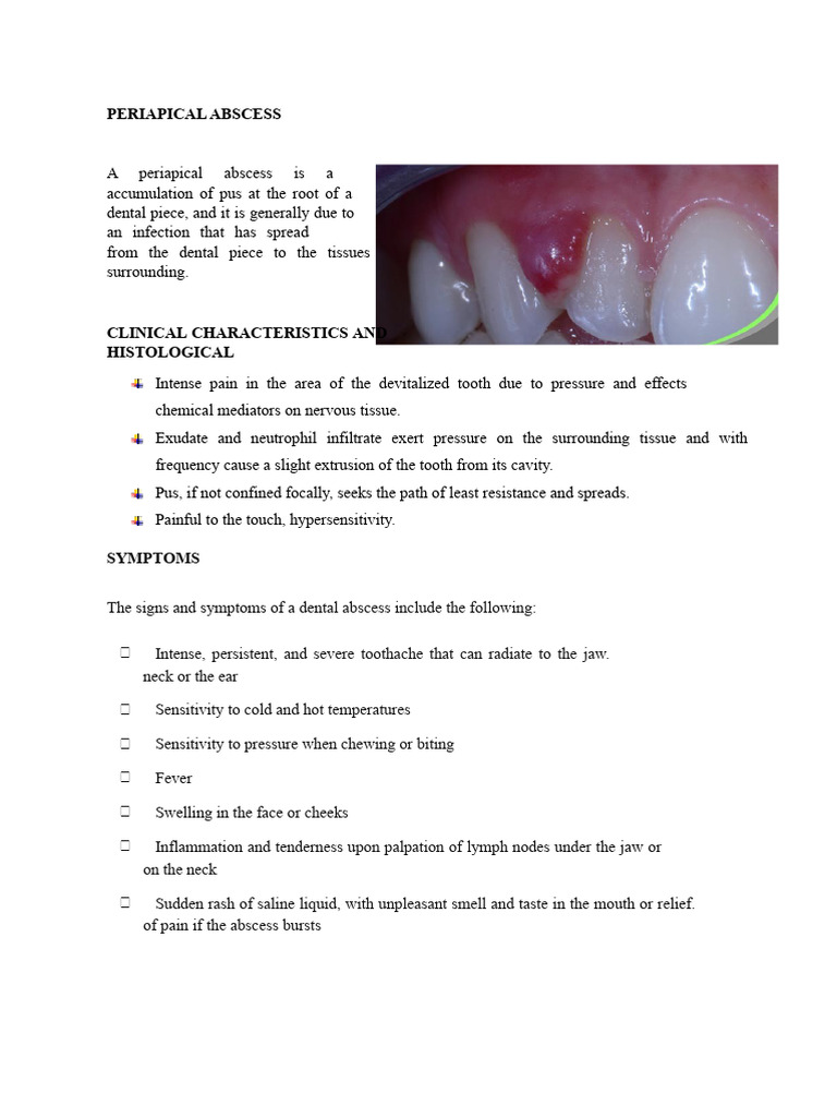 Periapical Abscess | PDF | Medical Specialties | Dentistry