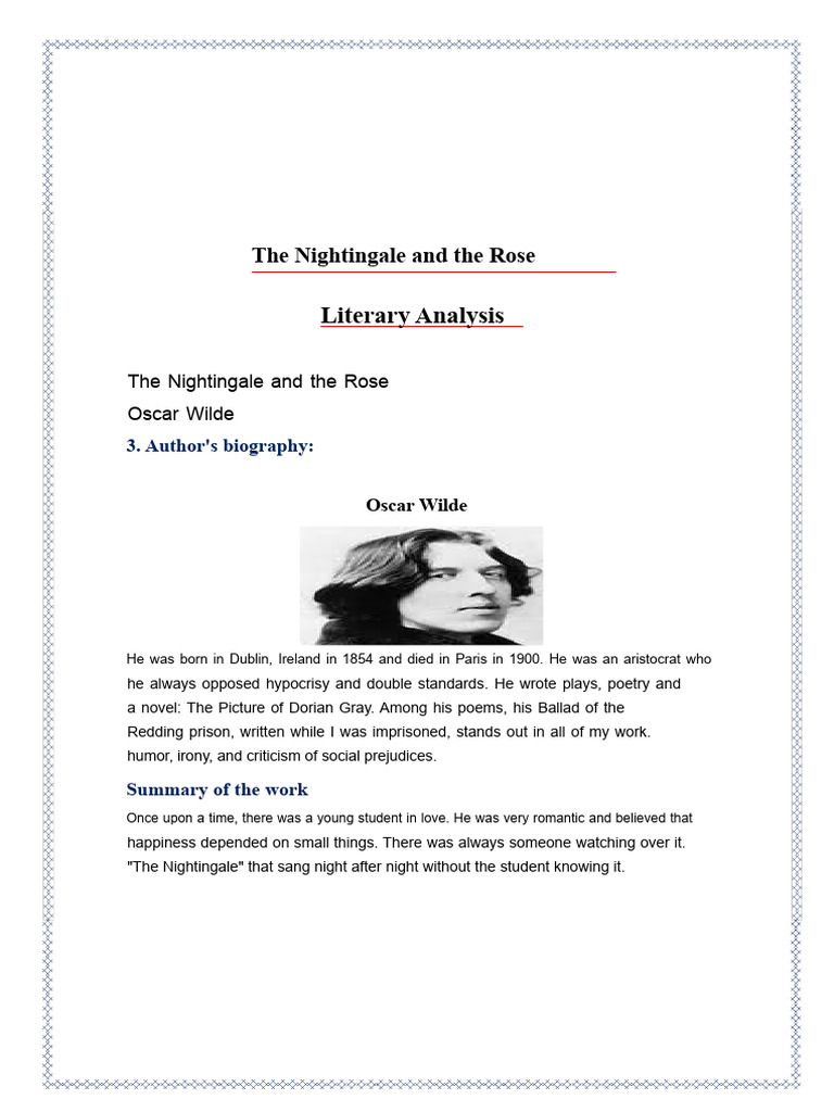 The Nightingale and The Rose | PDF | Oscar Wilde