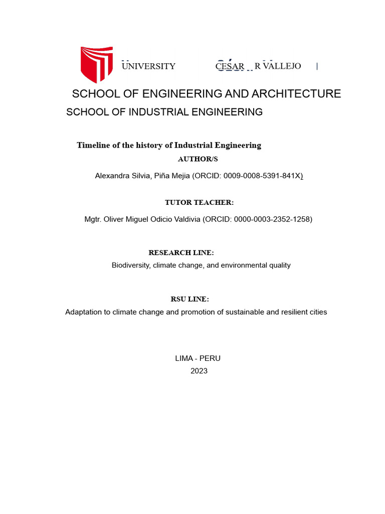 Timeline of The History of Industrial Engineering | PDF | Engineering ...