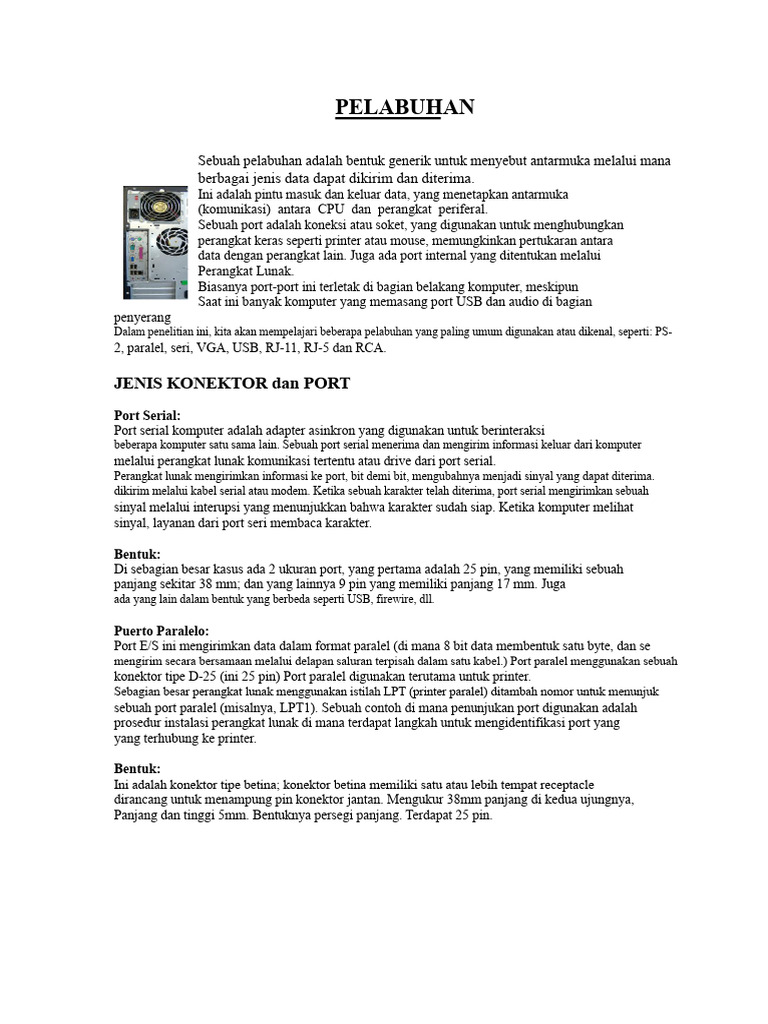 Port Koneksi Periferal | PDF