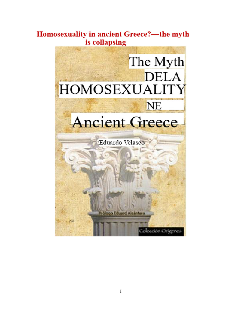 Debunking Myths of Ancient Greek Homosexuality | PDF | Oedipus