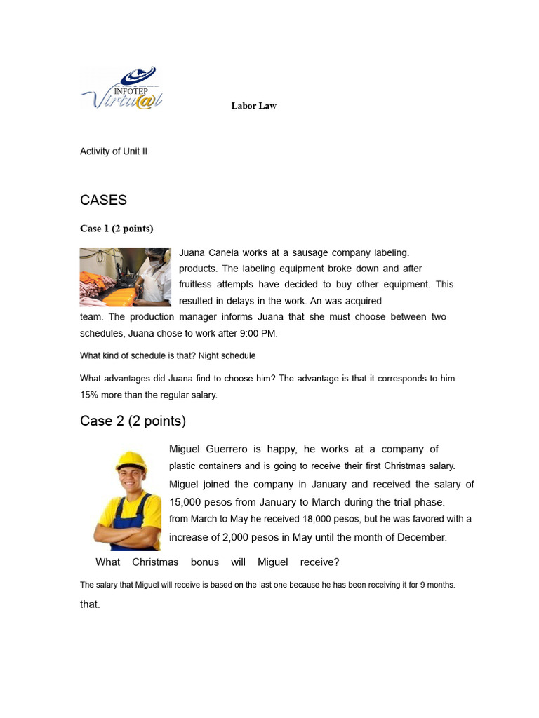 Labor Law Activities Unit 2 | PDF | Labor | Business