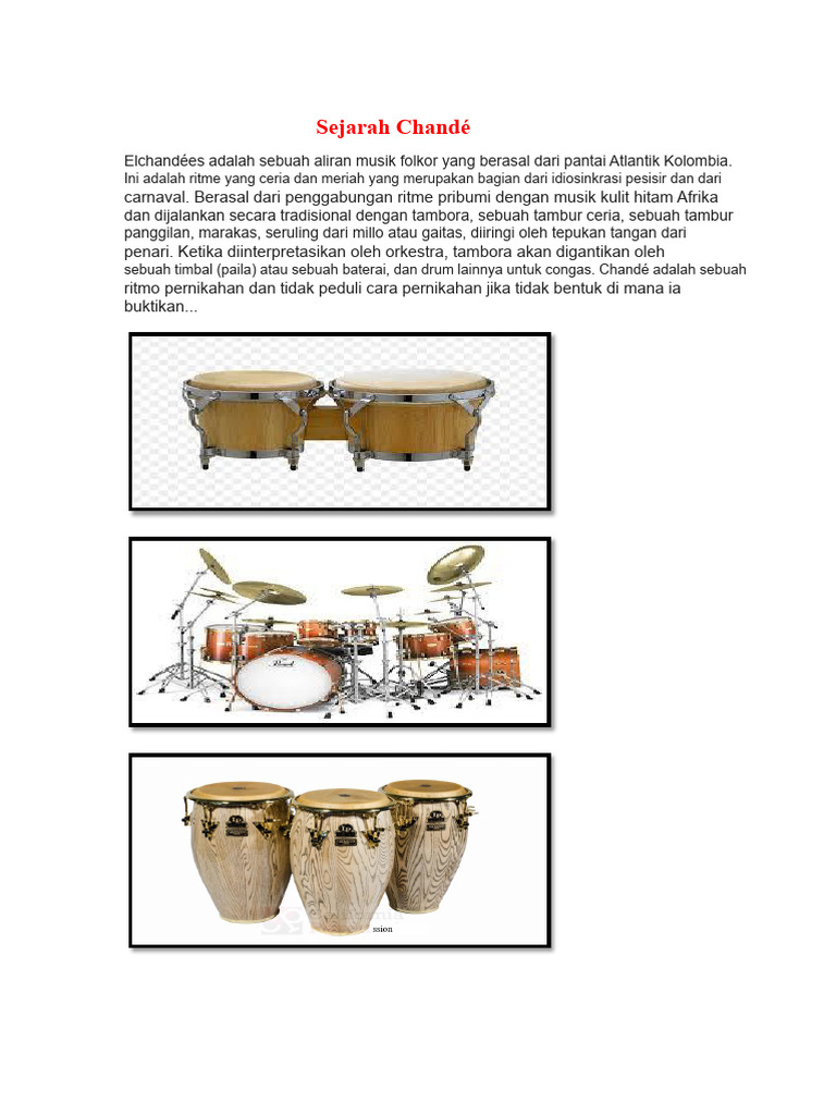 Sejarah Musik Chandé Kolombia | PDF