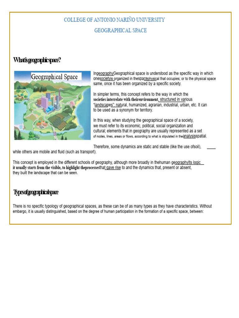 Geographical Space | PDF | Space | Landscape