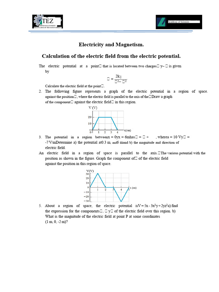 Electric Field Exercises | PDF