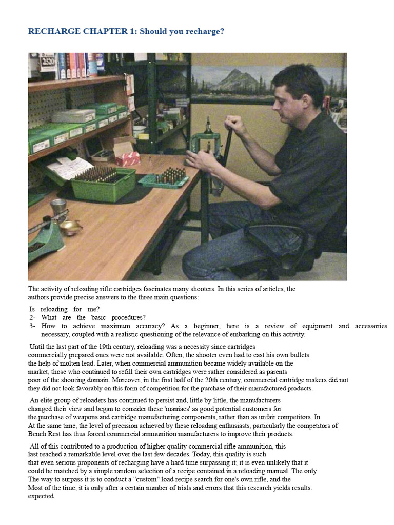 Reloading Basics for Precision Shooters | PDF | Cartridge (Firearms ...