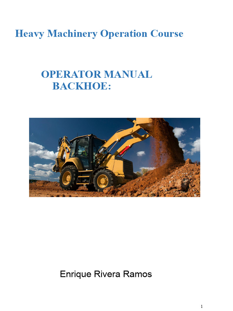 Backhoe Operation Course | PDF | Truck