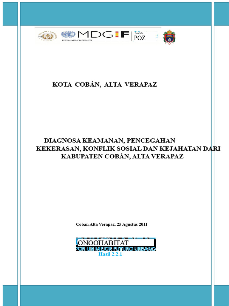 Diagnosa Pencegahan Kekerasan, Cobán Alta Verapaz | PDF