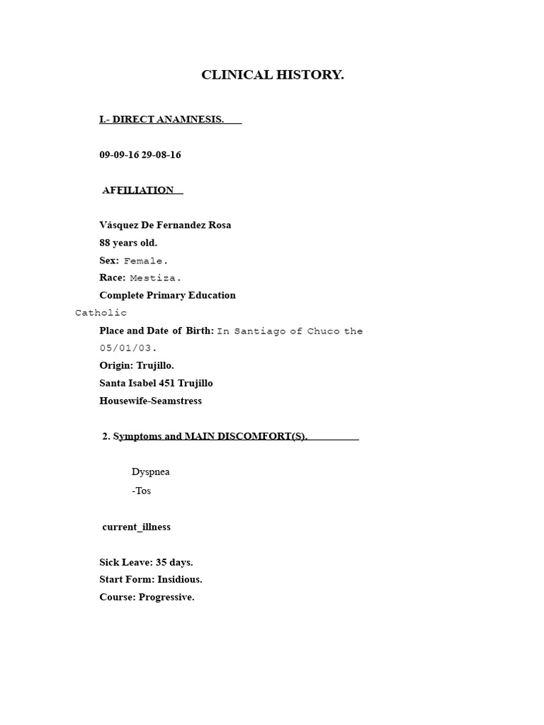 88-Year-Old Woman's Pulmonary History | PDF | Cough | Pulmonology