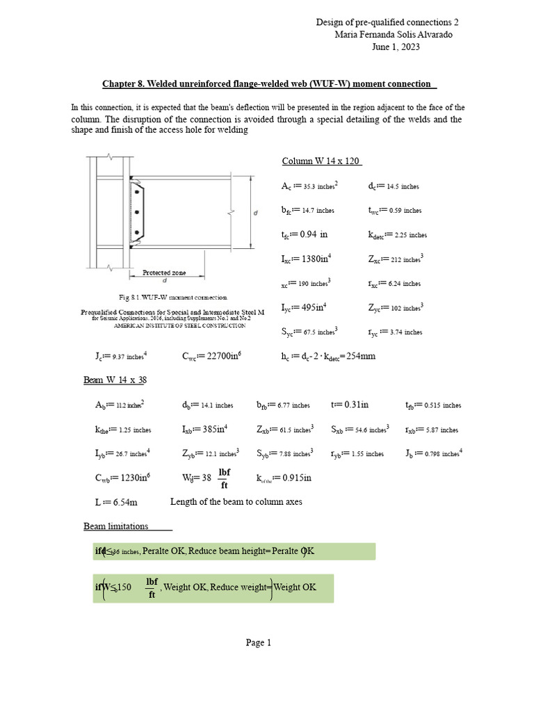 Welded Unreinforced Flange-Welded Web (WUF-W) Moment Connection ...