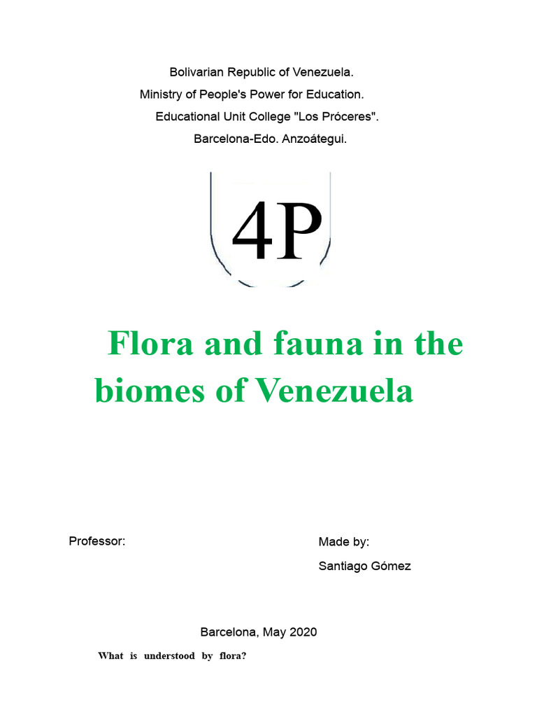 Flora and Fauna of Venezuela's Biomes | PDF | Ecology