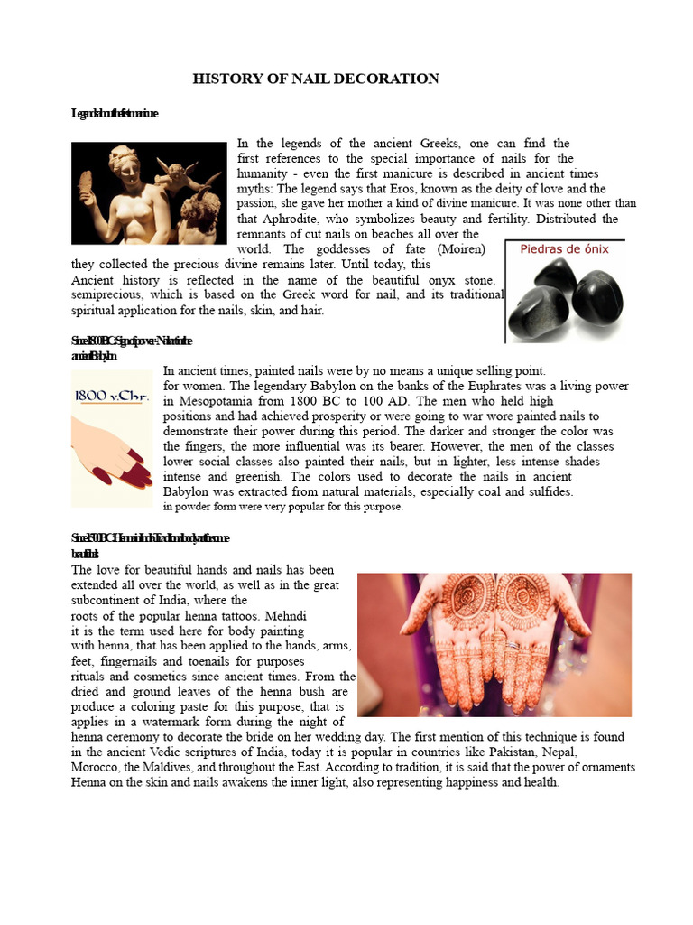 Evolution of Nail Decoration History | PDF | Nail (Anatomy)