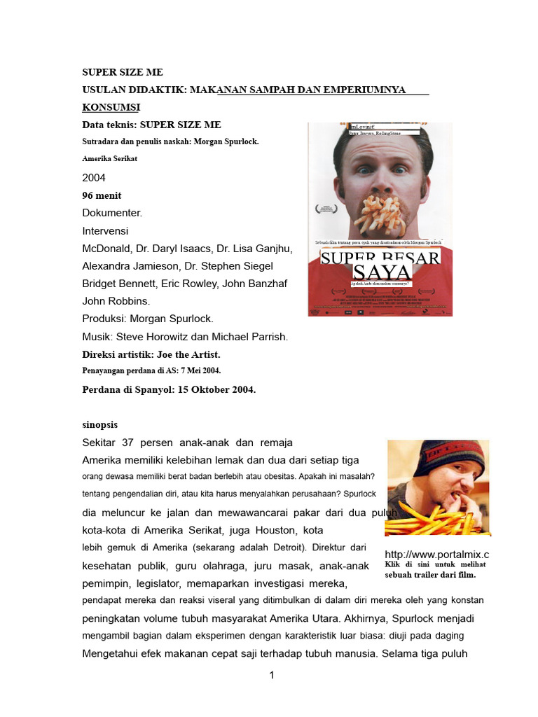 Super Size Me | PDF