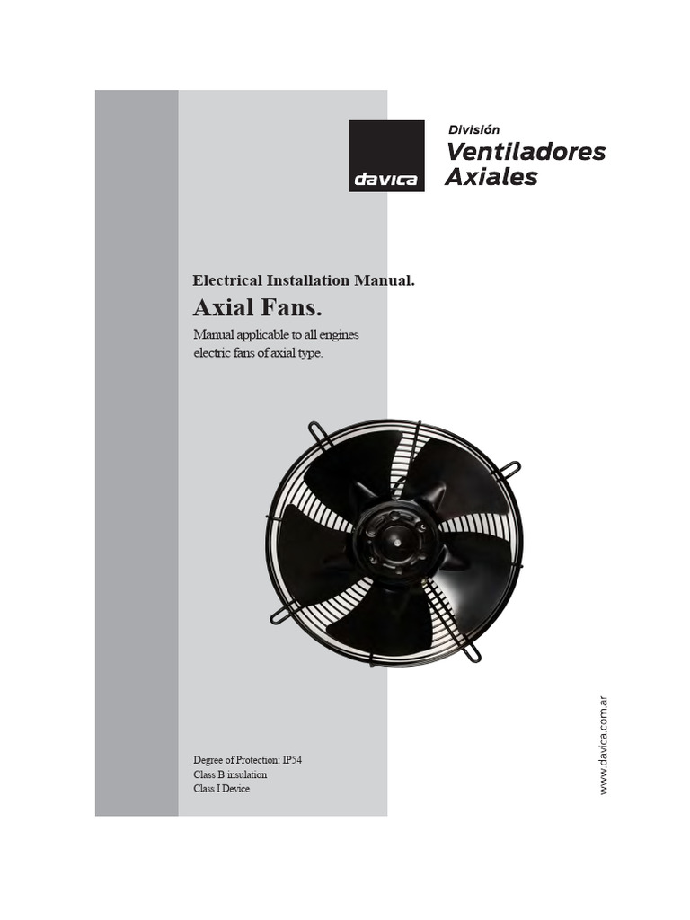 Axial Fan Electrical Installation Guide | PDF | Electrical Wiring ...
