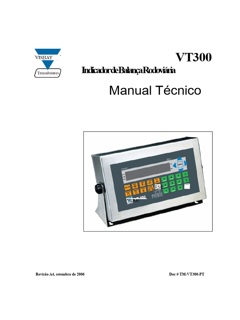 Manual Técnico do Indicador VT300 | PDF | Conector elétrico | Fonte de ...