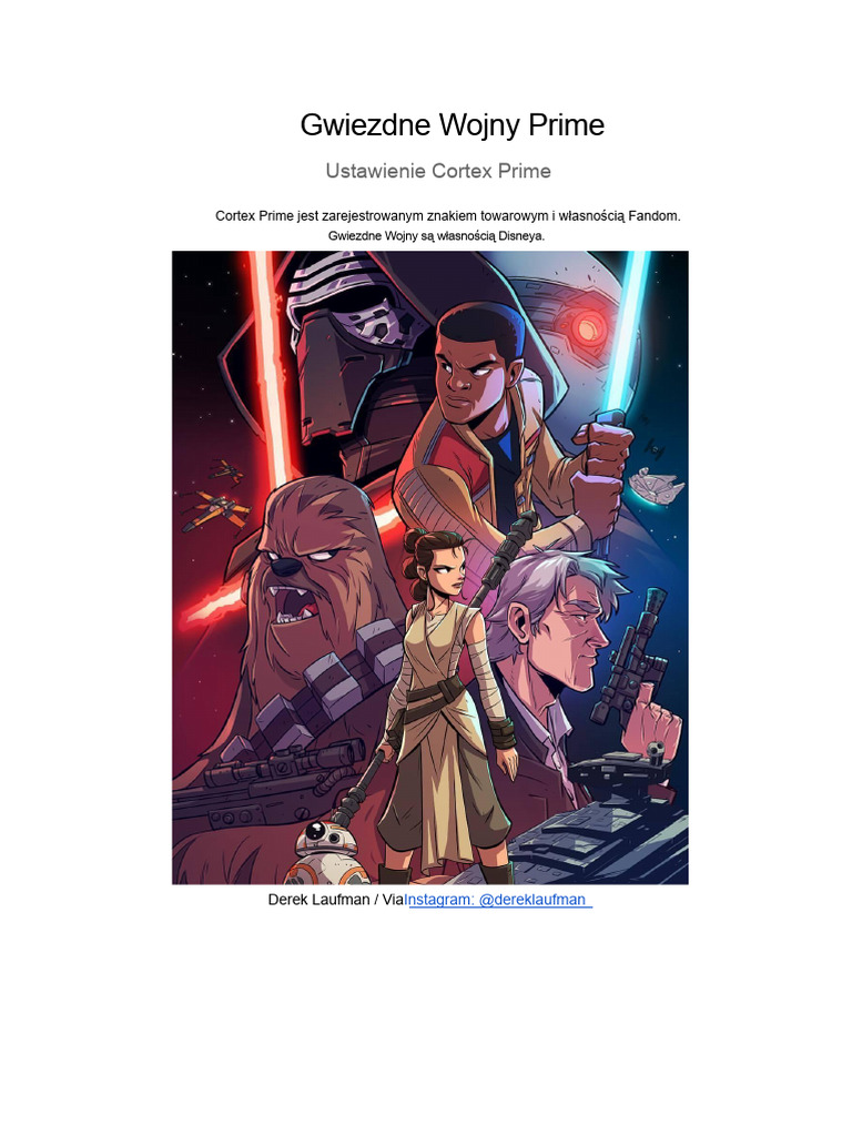 Gwiezdne Wojny Prime - Ustawienie Cortex Prime | PDF