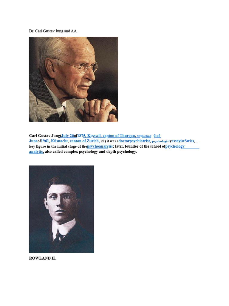 Jung's Influence on Alcoholics Anonymous | PDF | Carl Jung | Bill W.