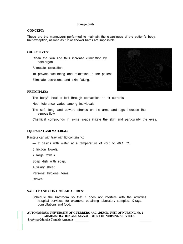 Sponge Bath | PDF | Hygiene | Bathroom