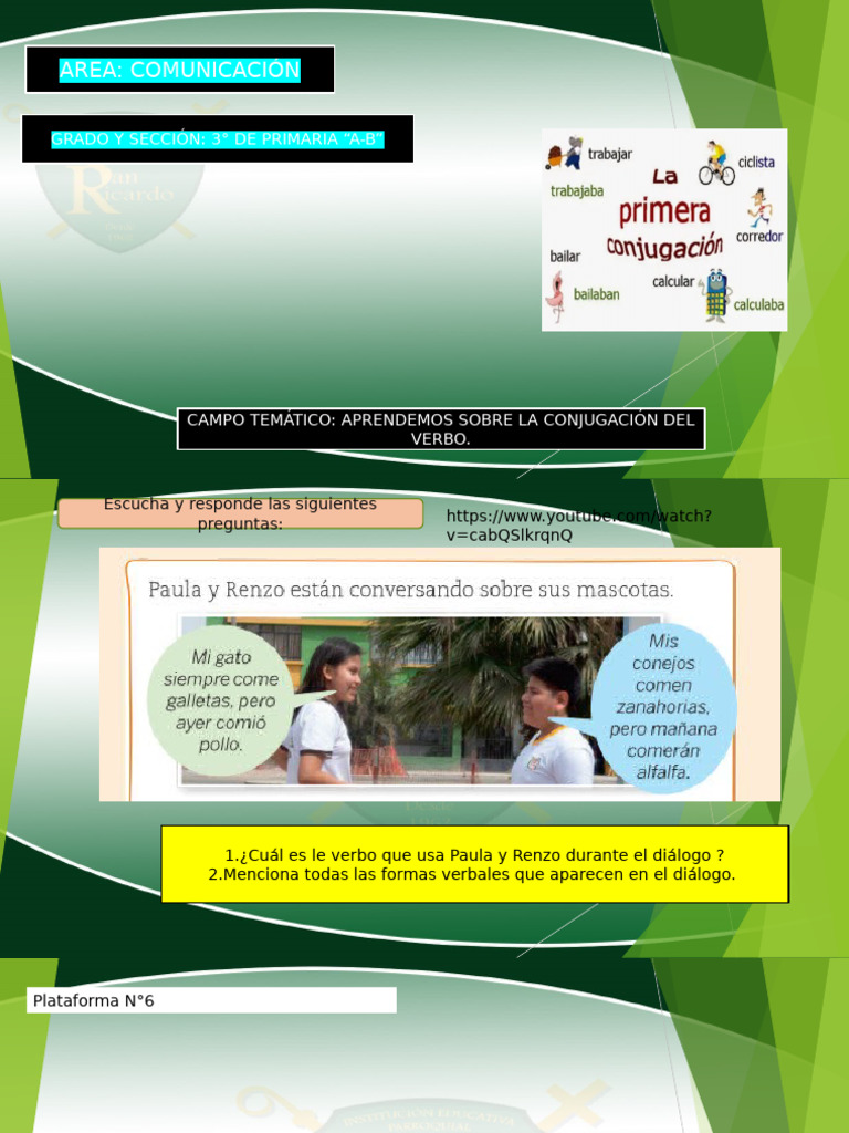 Ppt-El Verbo y Su Conjugación | PDF