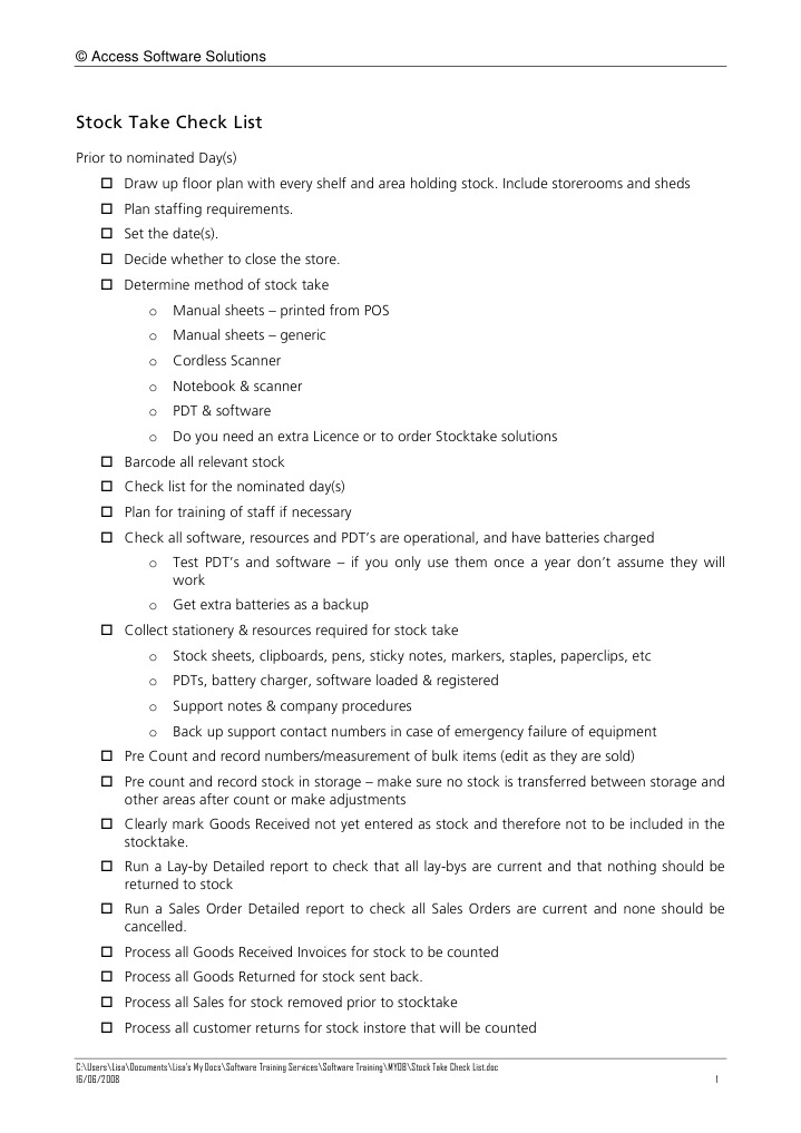 Stock Take Check List | PDF | Image Scanner | Computing