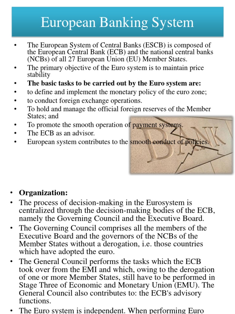 Overview of the European Banking System | PDF | European Central Bank ...