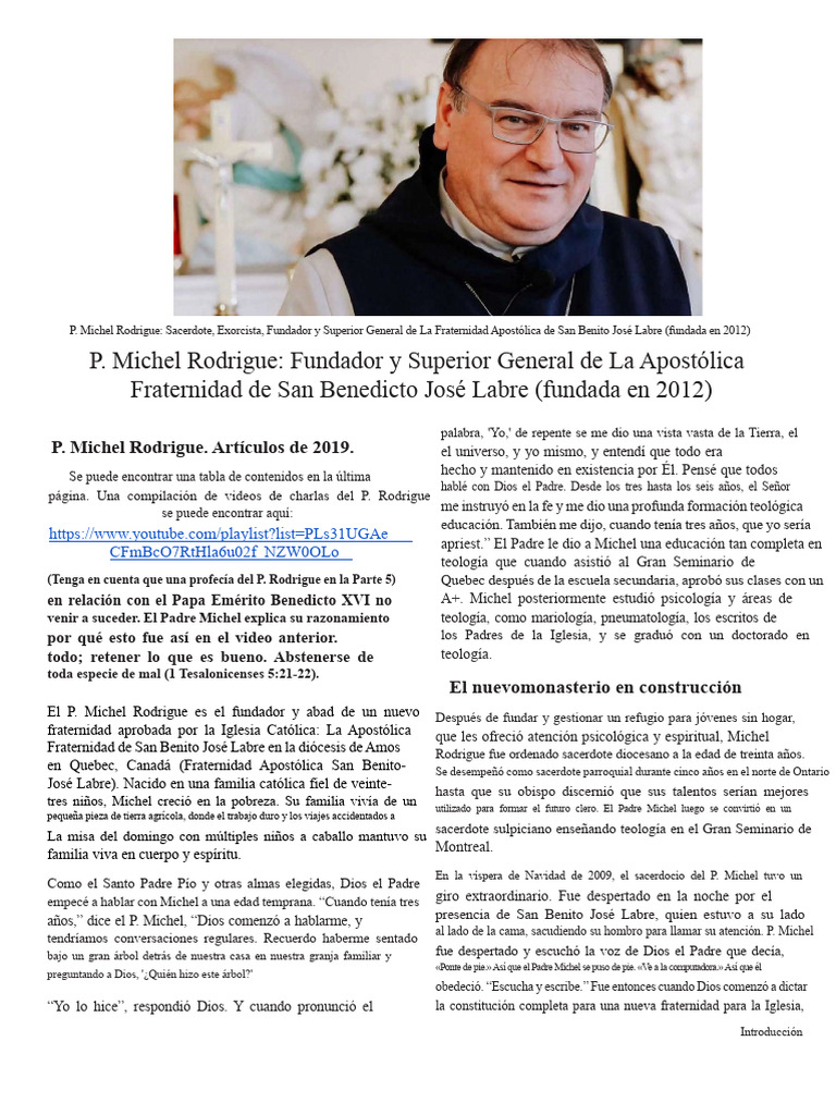 Fr. Michel Rodrigue Compilación Completa | PDF | Oración | Satán