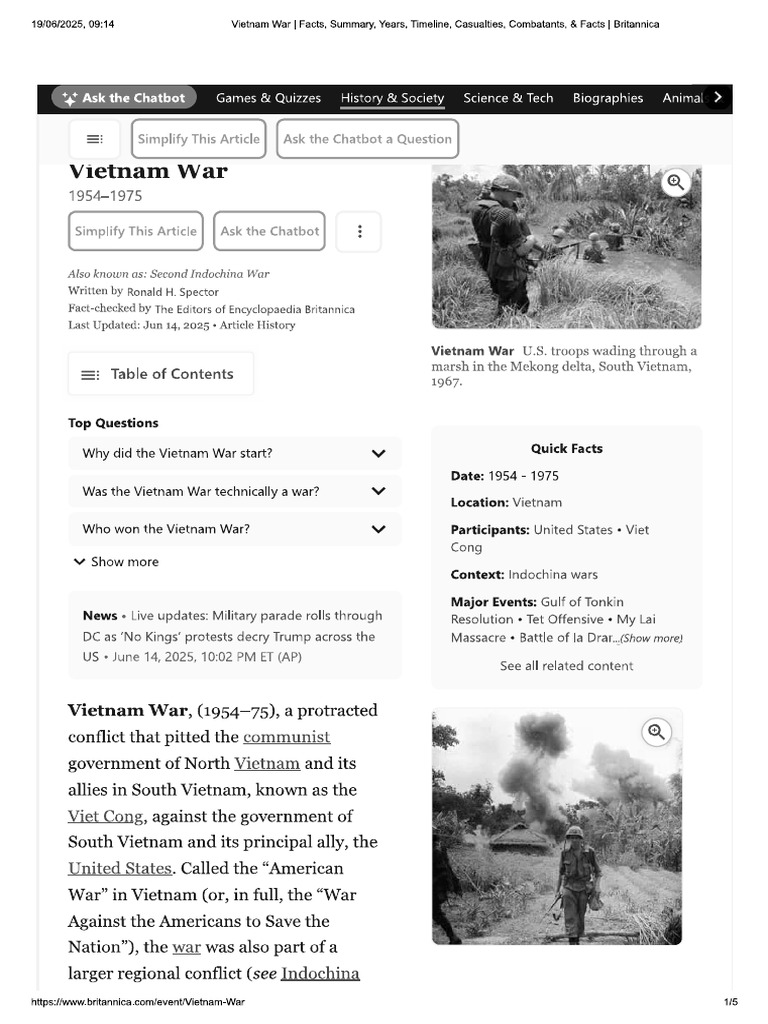 Asia 1950s - Vietnam War - Facts, Summary, Years, Ti.. | PDF
