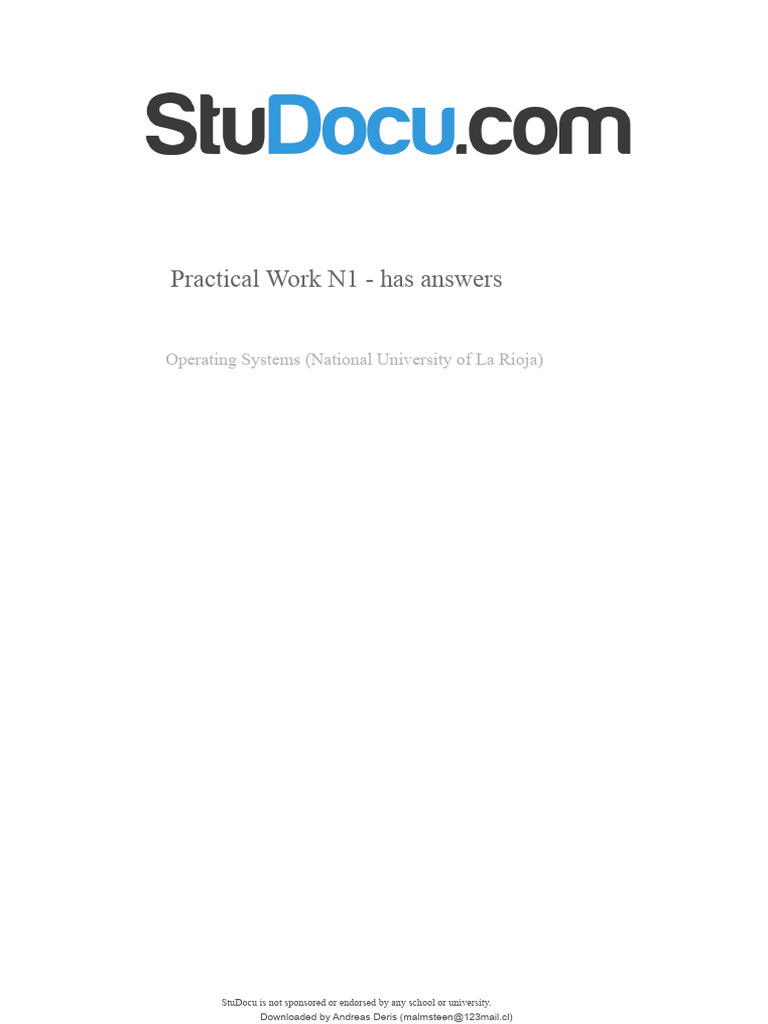 Practical Work N1: Operating Systems Guide | PDF | Process (Computing ...
