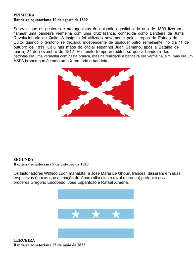 9 História Das Bandeiras | PDF | Bandeira | Equador