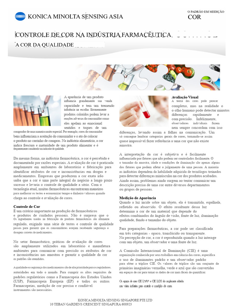 Impacto da Cor na Indústria Farmacêutica | PDF | Cor | Medição