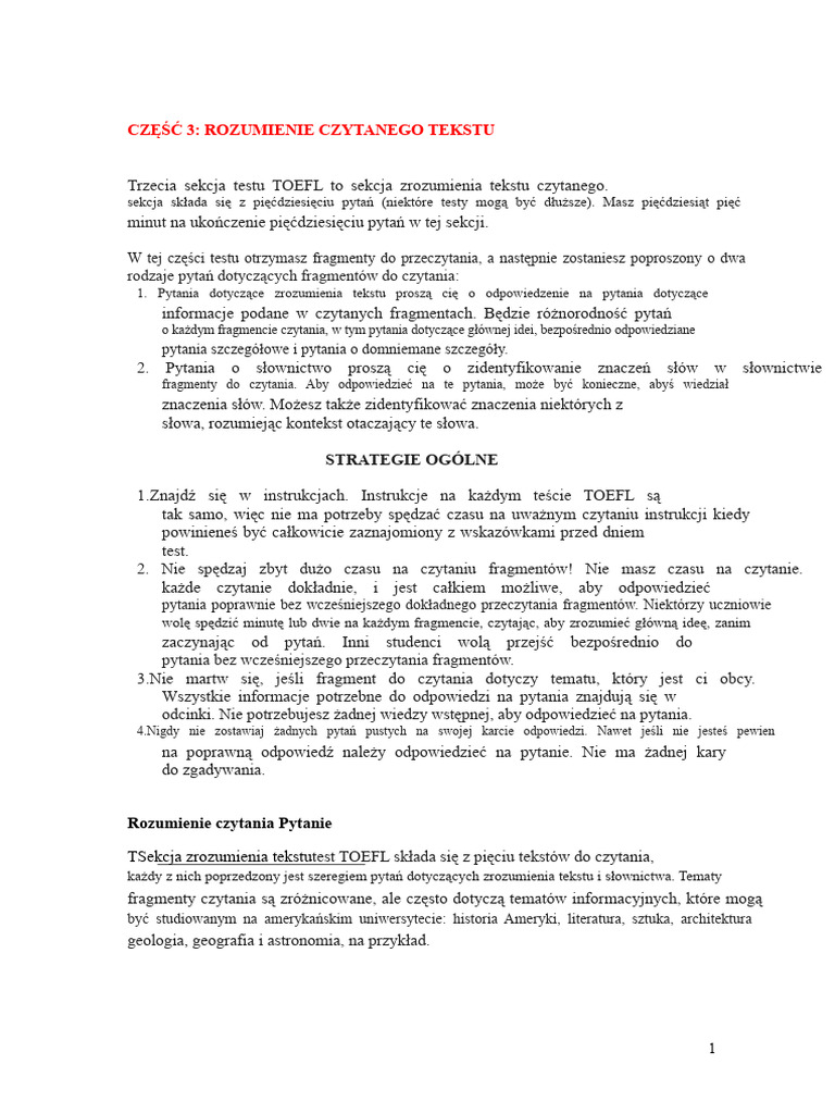 Toefl PBT Test 3 | PDF