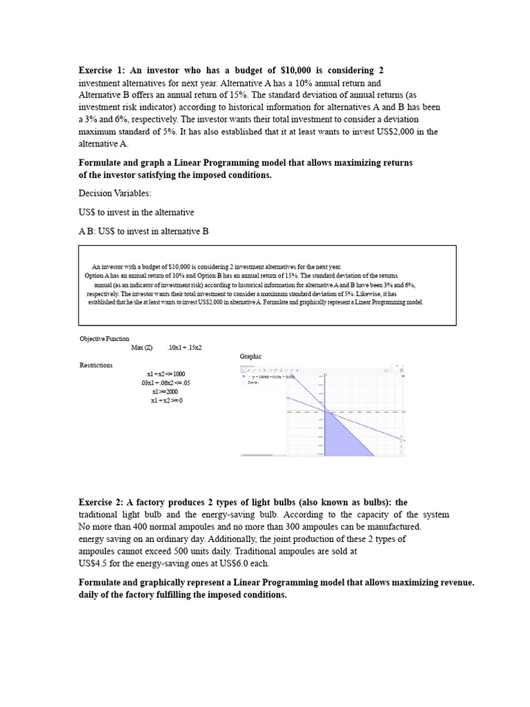Exercise 1.3 | PDF | Linear Programming | Energy Conservation