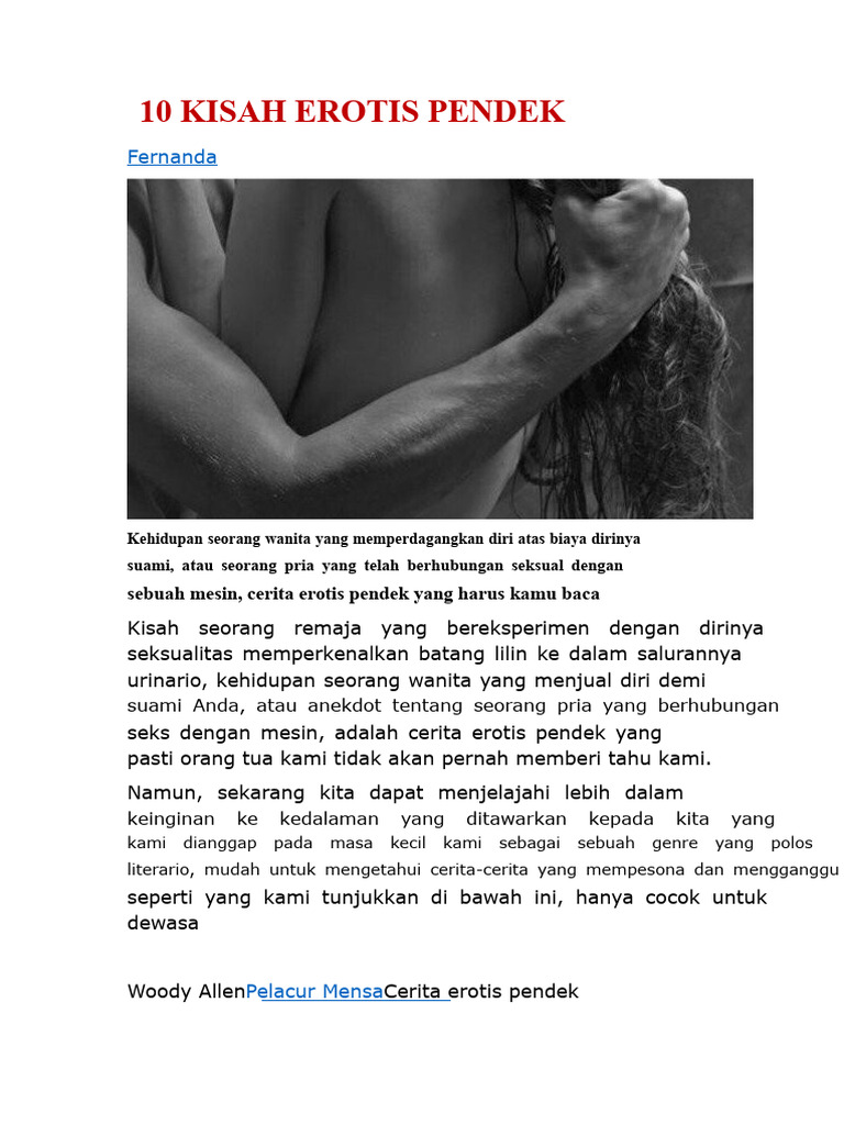 10 Cerita Erotis Pendek | PDF