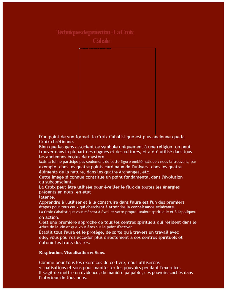 Rituel de Protection : Croix Cabalistique | PDF | Kabbale | Atomes